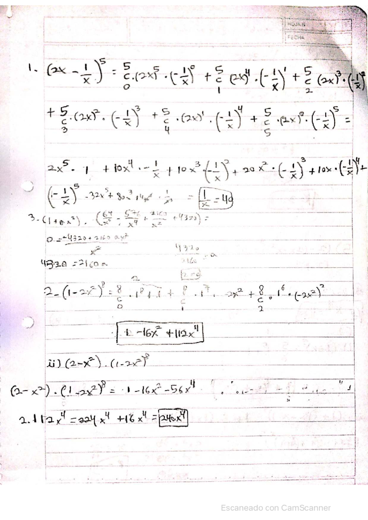 Binomial Expansion Notes - Math 101 - Studocu