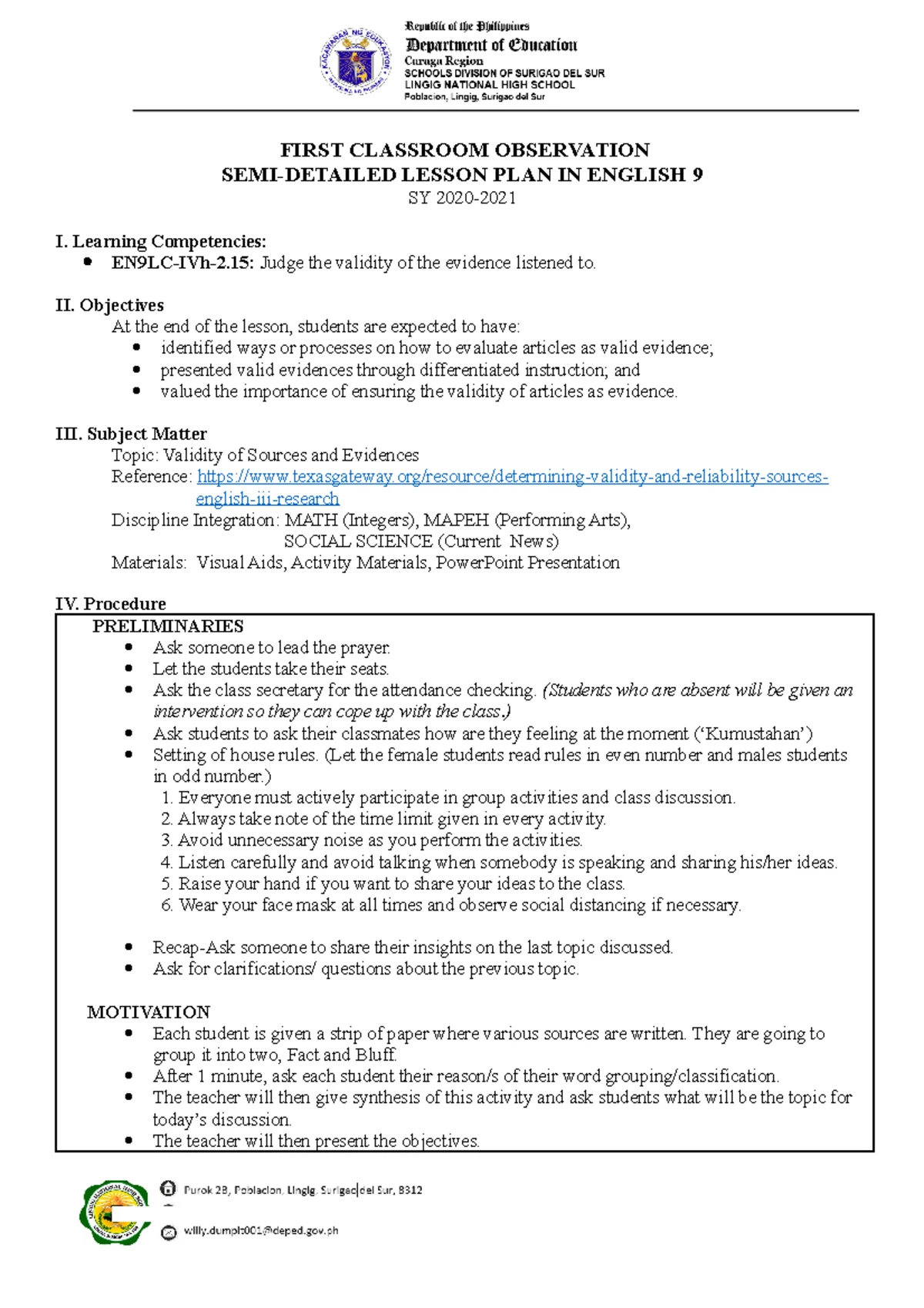 Guidelines AND Mechanics FOR MR MS Intrams 2023 - Republic of the Philippines Department of ...