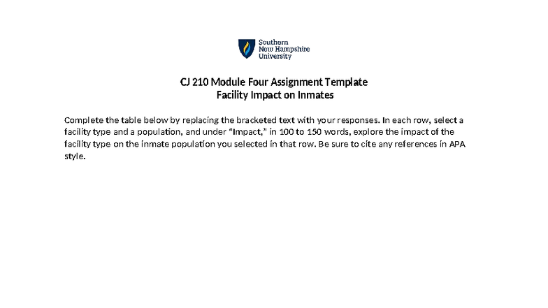 CJ 210 Module Four Assignment Prison camus types - CJ 210 Module Four ...