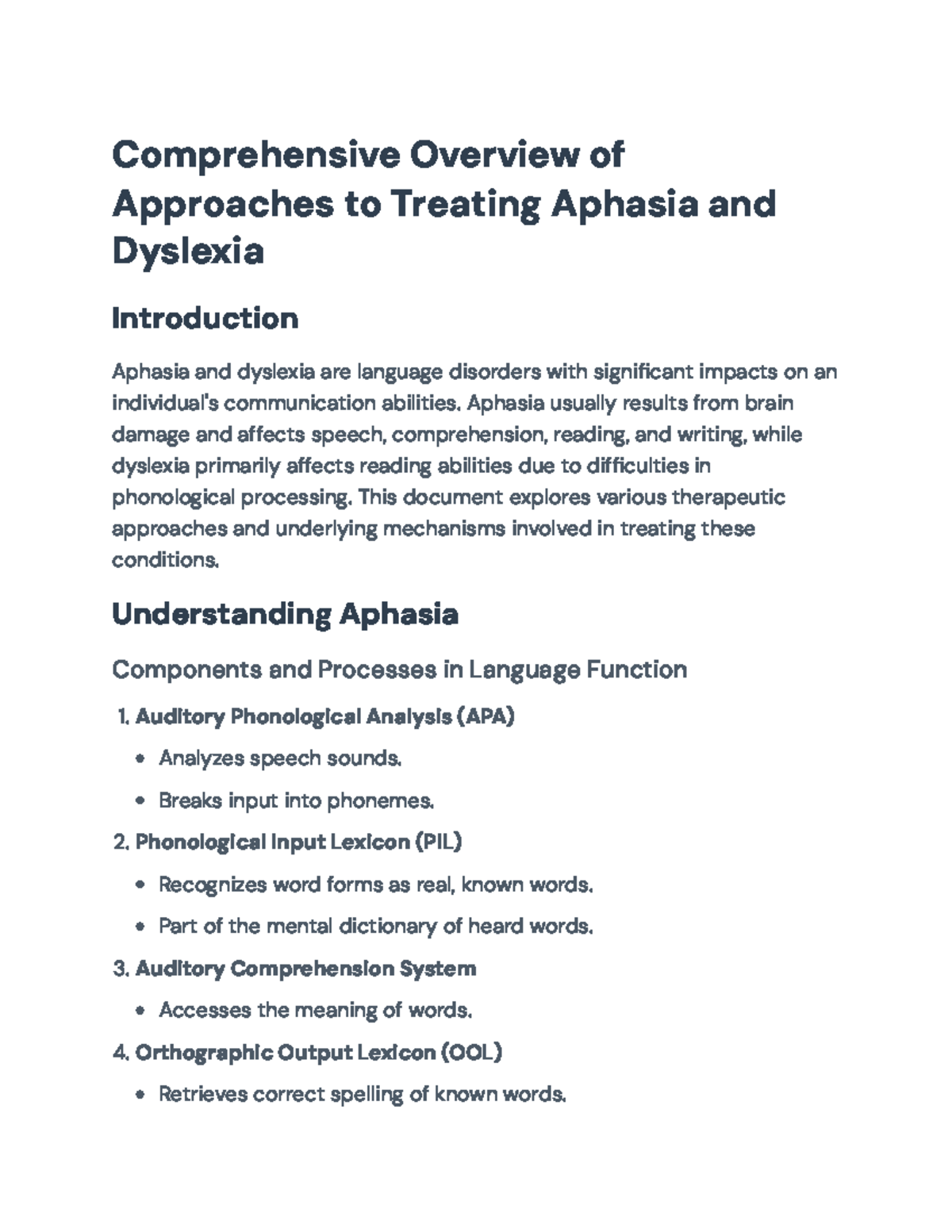 Effective Approaches to Treating Aphasia & Dyslexia: A Comprehensive ...