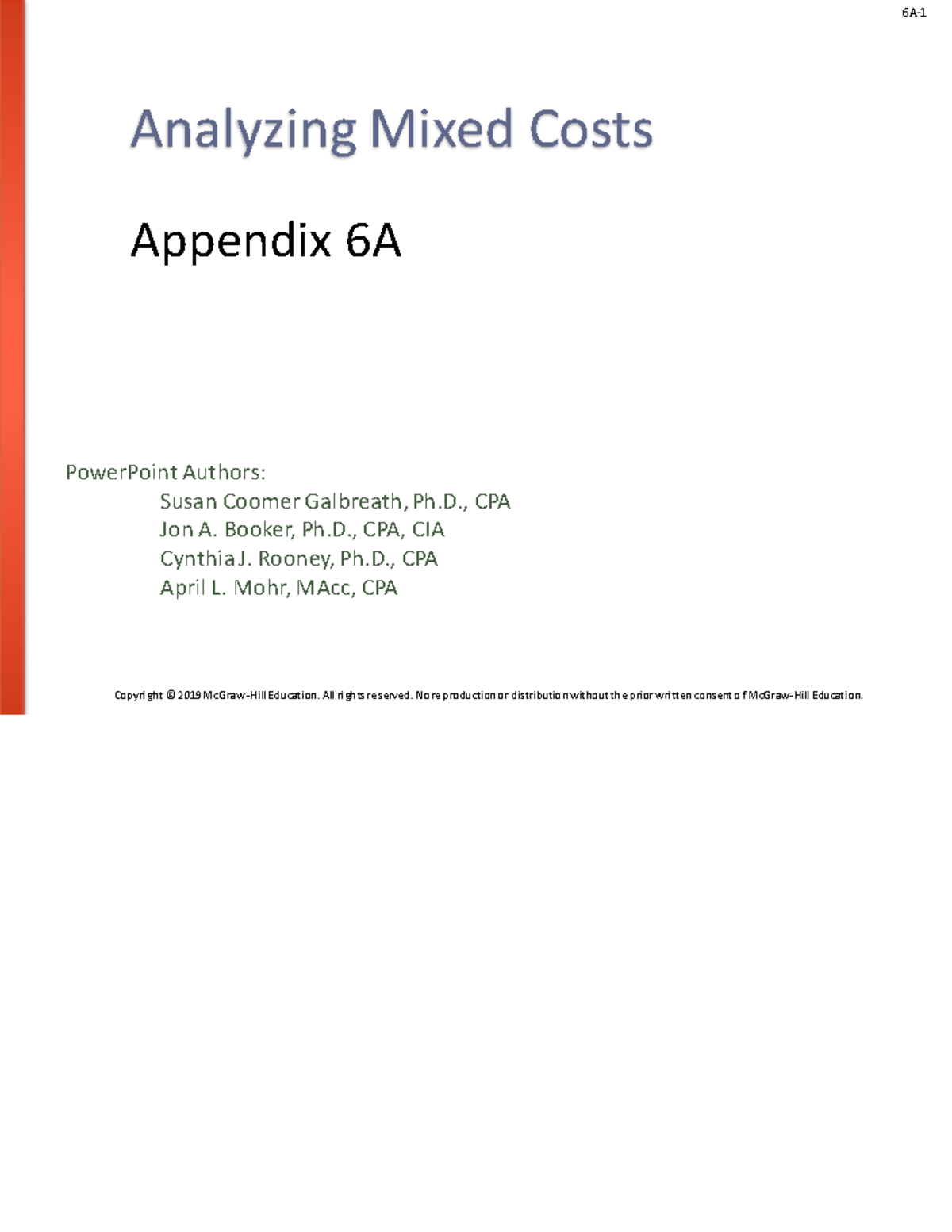 Brewer IMA 8e Chap006A PPT - PowerPoint Authors: Susan Coomer Galbreath ...