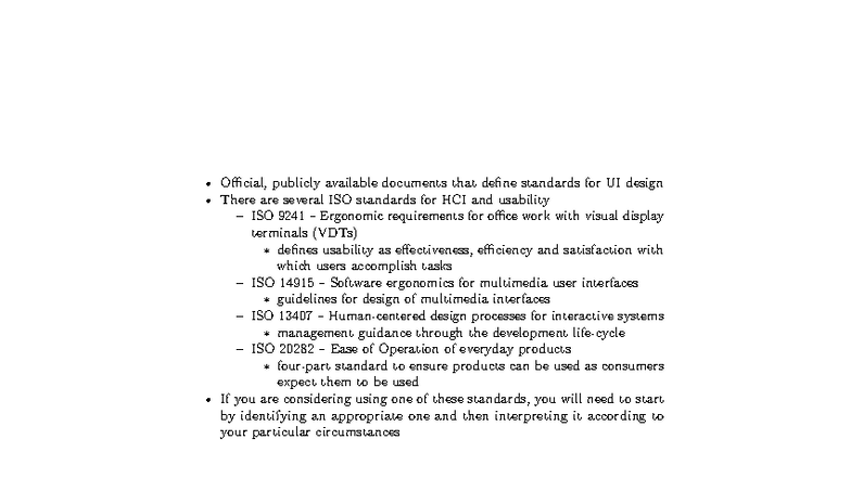 User Interface Standards - Official, publicly available documents that define standards for UI ...