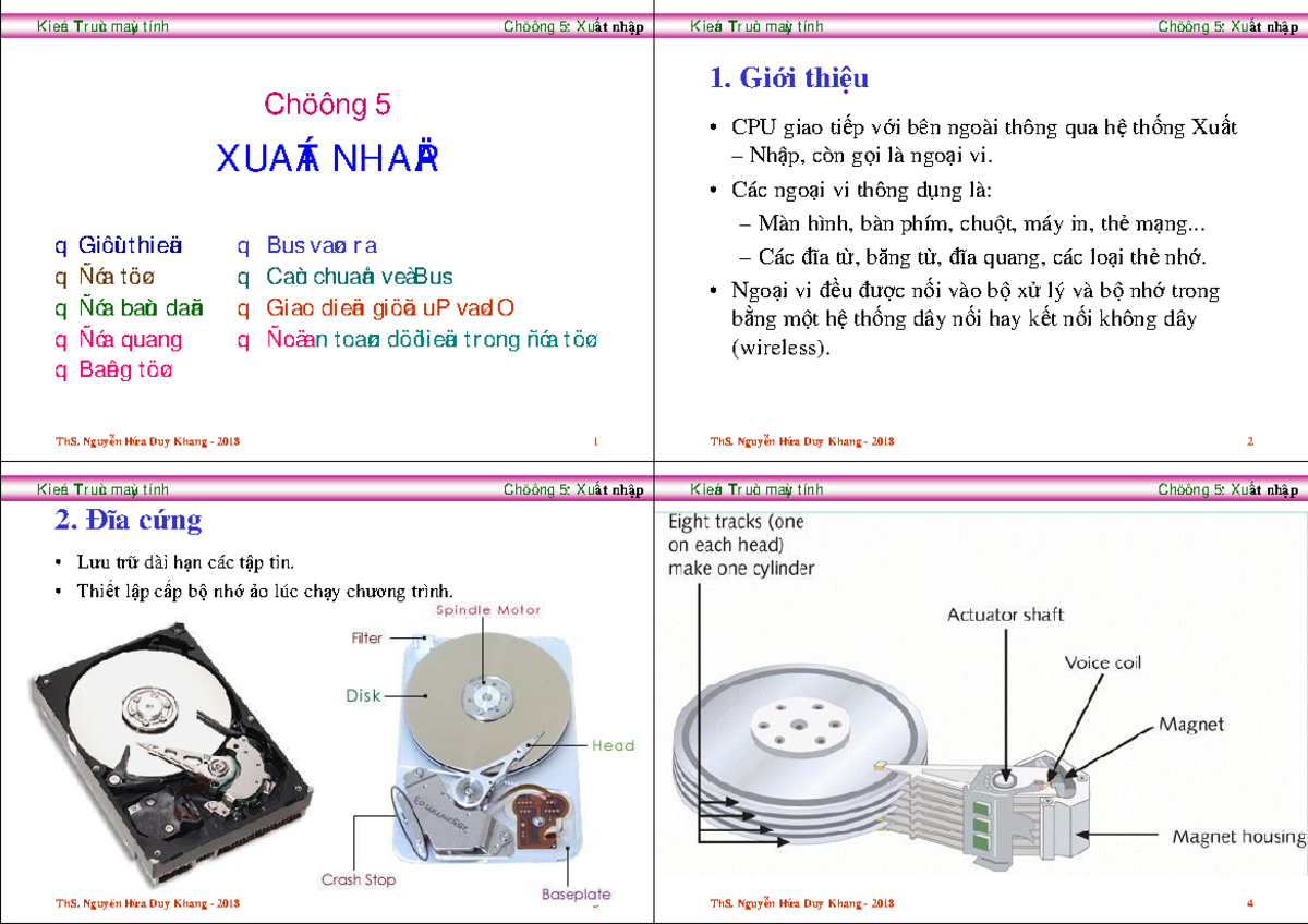 Kieán trúc máy tính CT105: Chương 5 - Xuất nhập và giao tiếp ngoại vi ...
