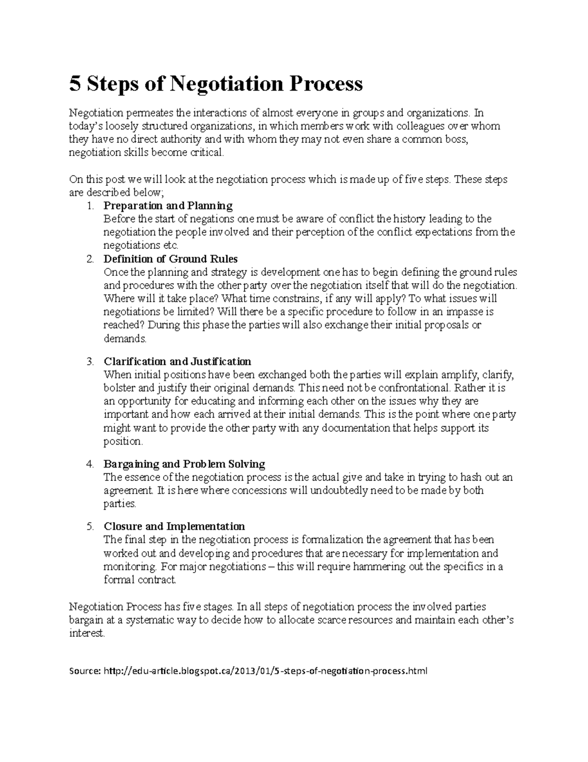 5 Steps of the Negotiation Process: Effective Strategies Explained ...