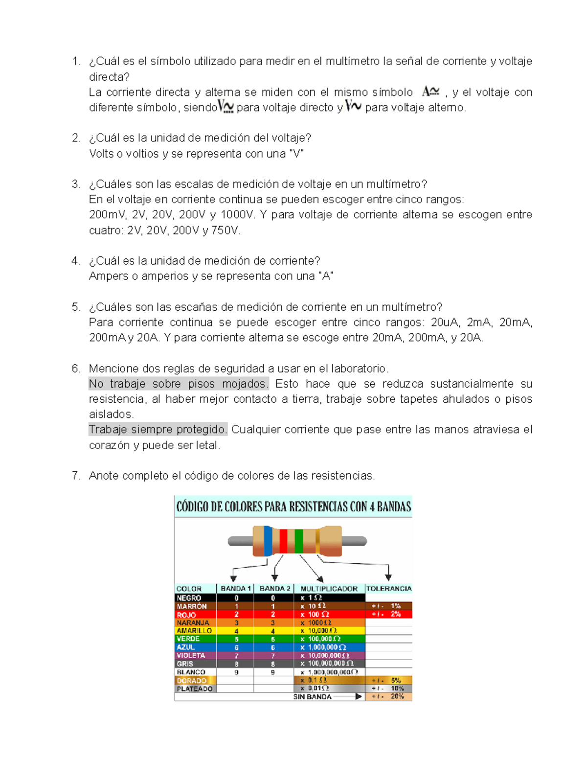 Símbolos y Unidades de Medición en Multímetros: Corriente y Voltaje ...