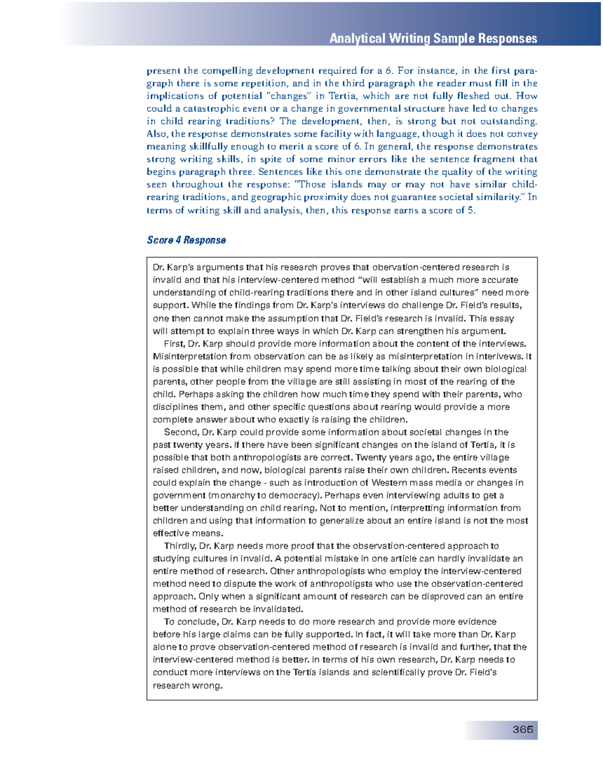 Analytical Writing Sample Responses: Scoring Insights and Improvements ...