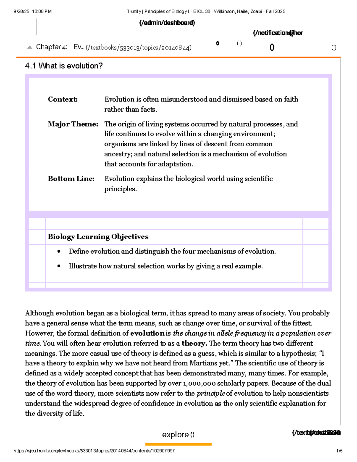 Principles of Evolution in Biology - BIOL 30 - Final Exam Notes - Studocu