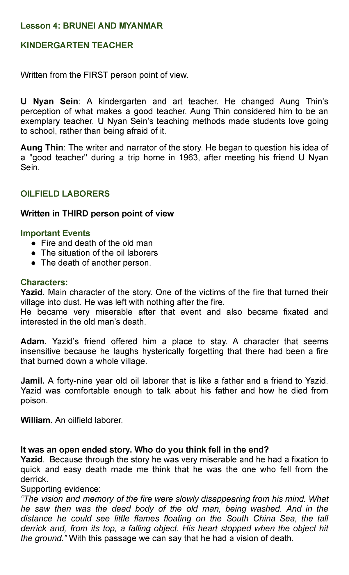 Lesson 4 Brunei AND Myanmar - Lesson 4: BRUNEI AND MYANMAR KINDERGARTEN ...