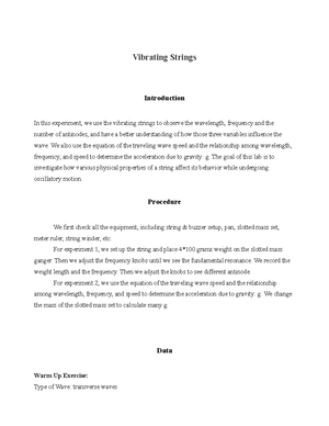 Physics 208 Lab Report 1: Vibrating Strings - Ratul Bin Rasul Physics ...