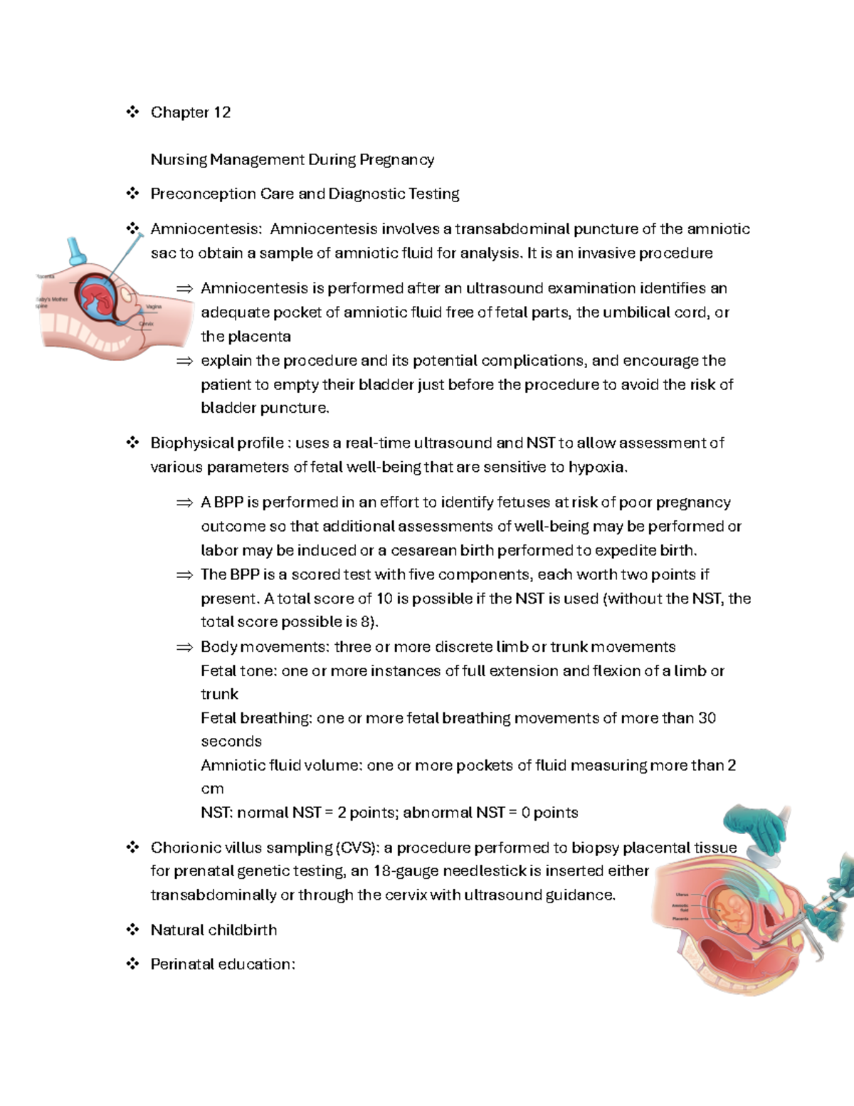 Maternity Notes Update 12: Nursing Management During Pregnancy - Studocu