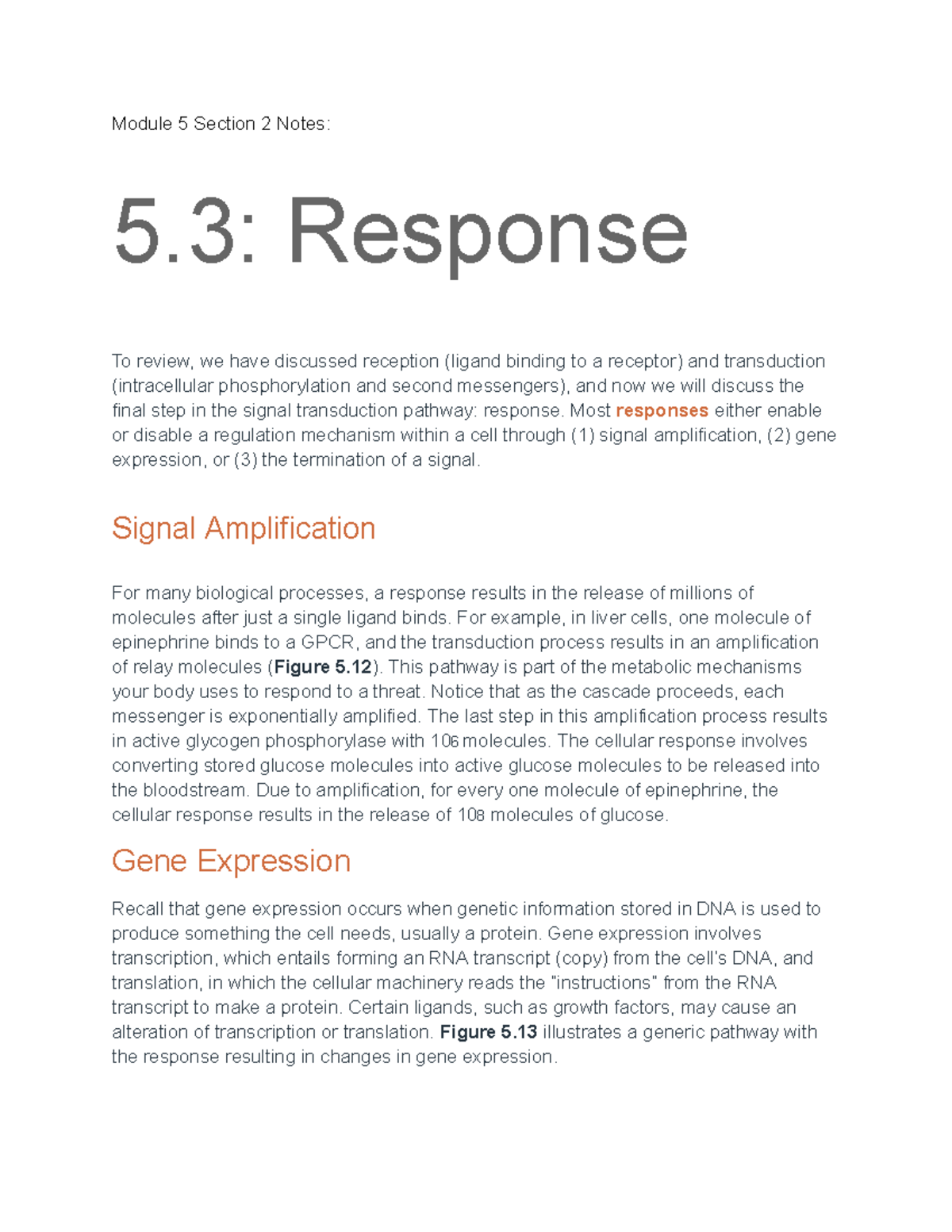 Module 5 Section 3 Notes: Signal Transduction & Apoptosis Mechanisms ...