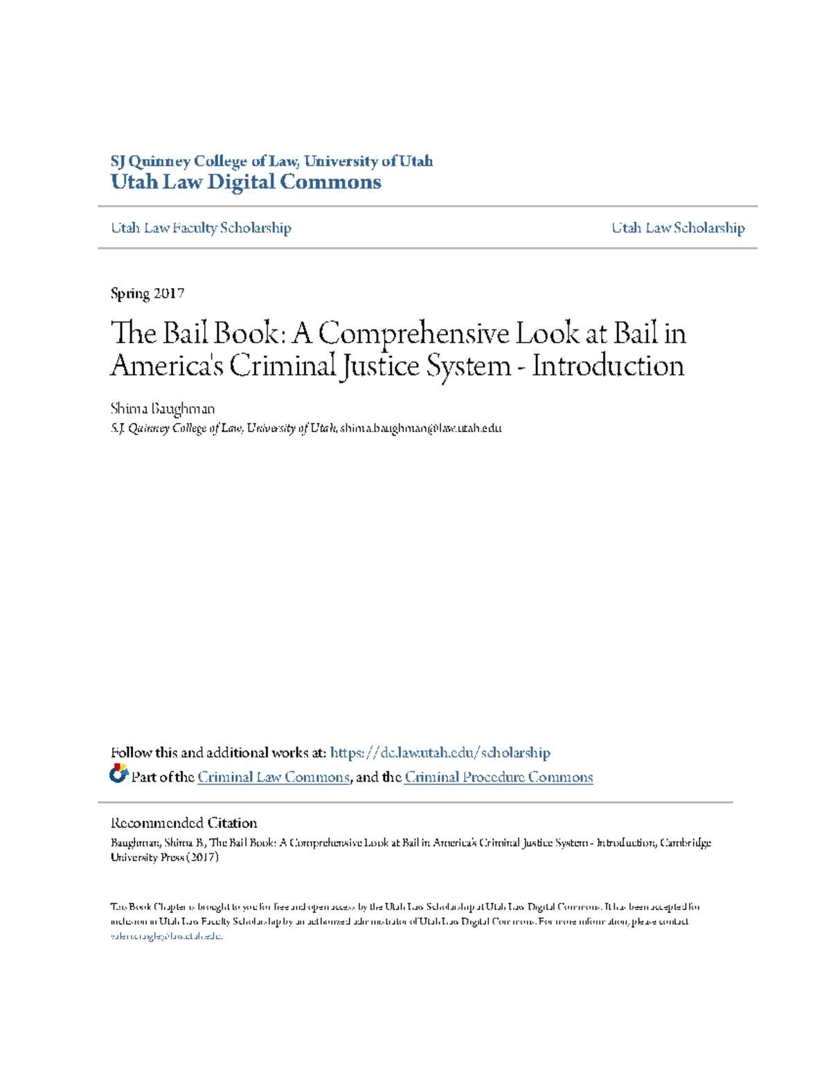 Bail in America's Criminal Justice System: An In-Depth Overview - Studocu
