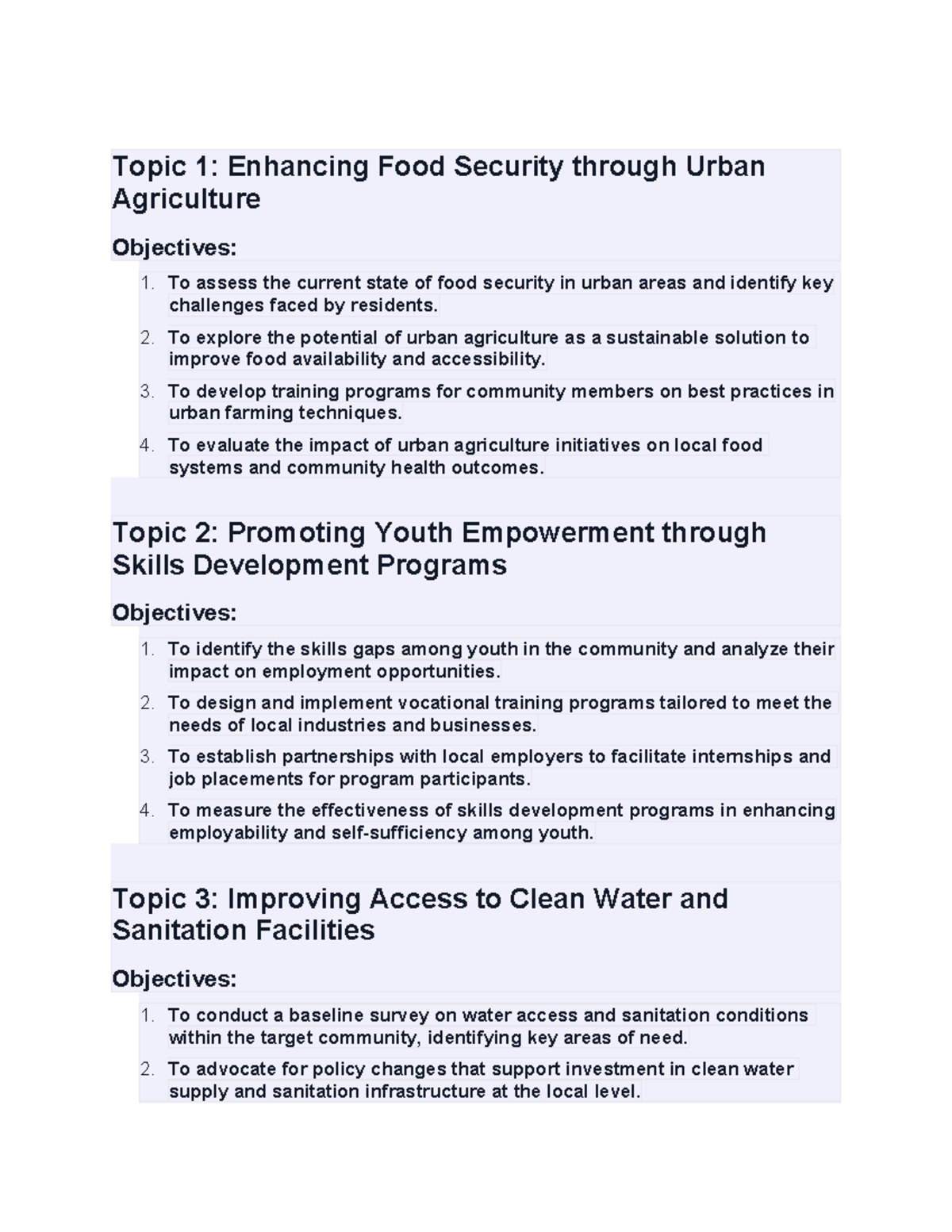 Urban agriculture and food security: Enhancing community resilience ...