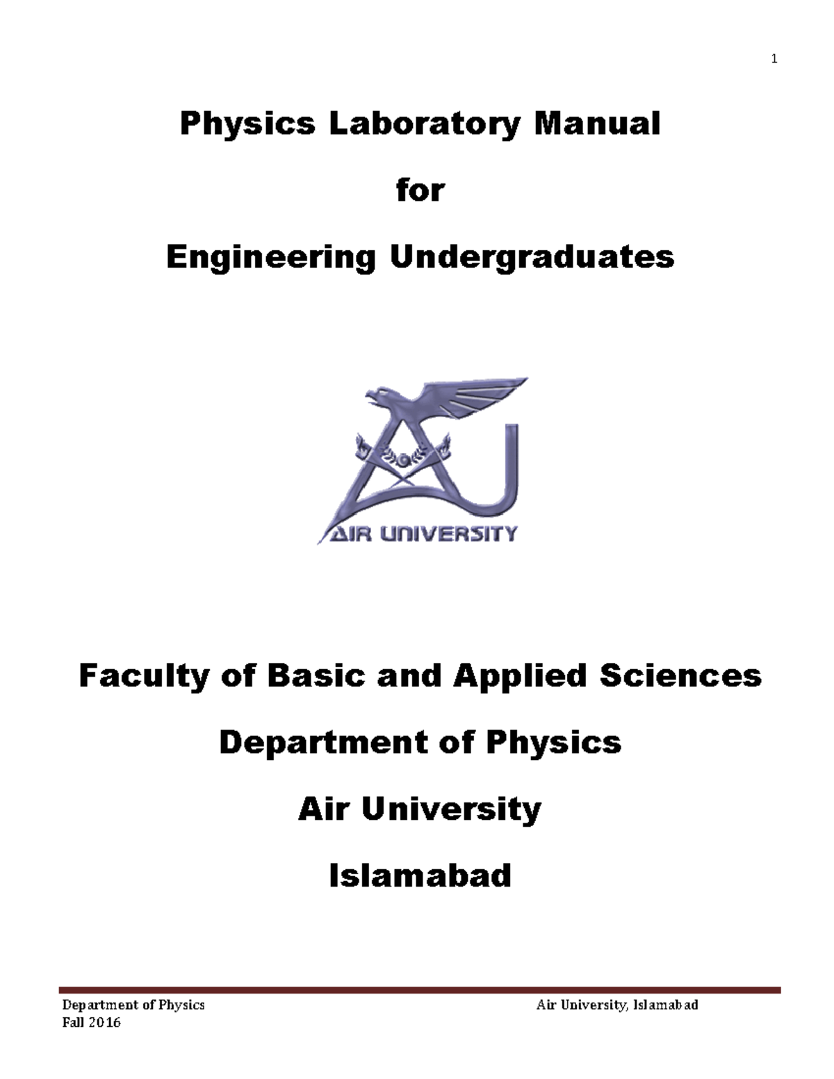 Applied Physics Lab Manual for Engineering Students (PHYS 101) - Studocu