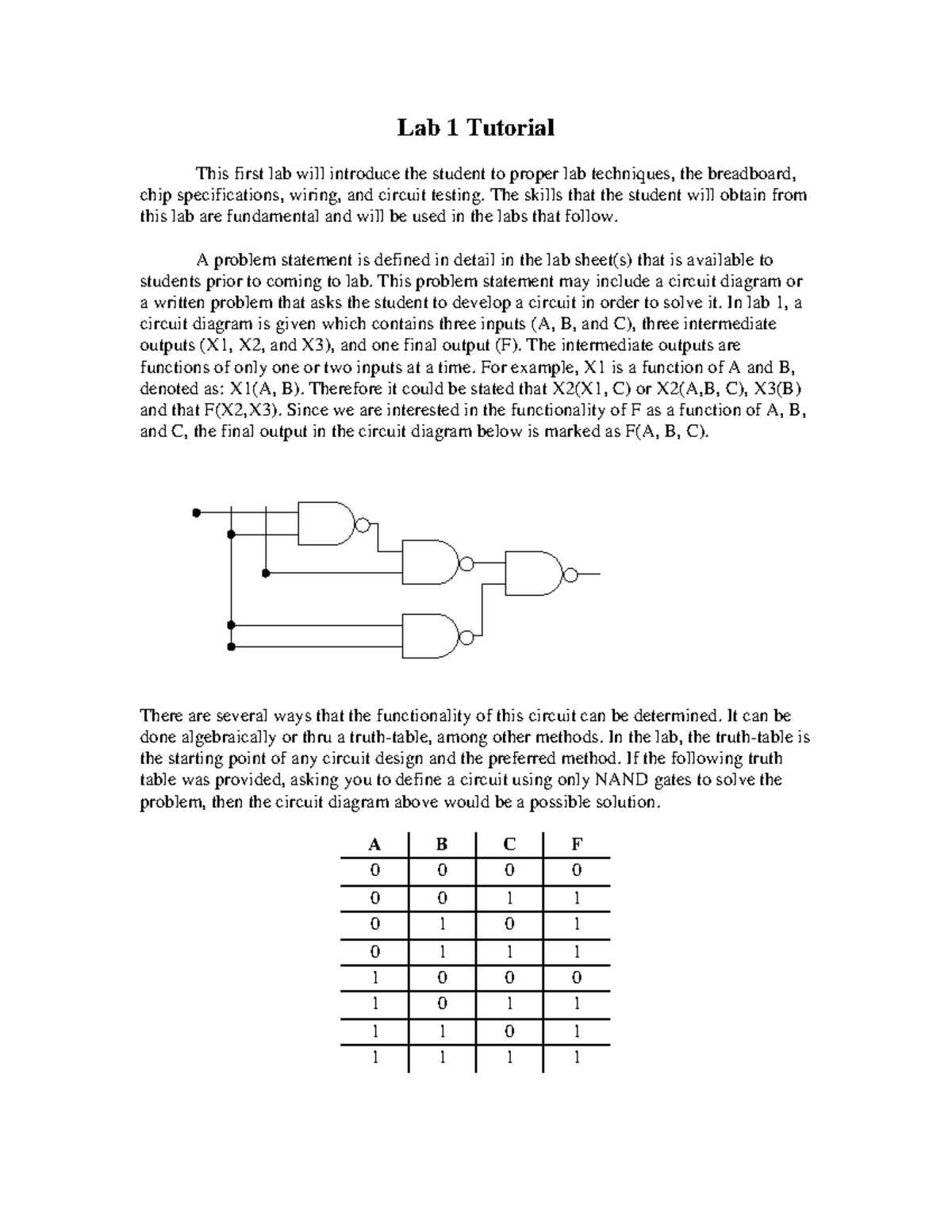 Lab 1 Tutorial: Introduction to Circuit Design & NAND Gates - Studocu