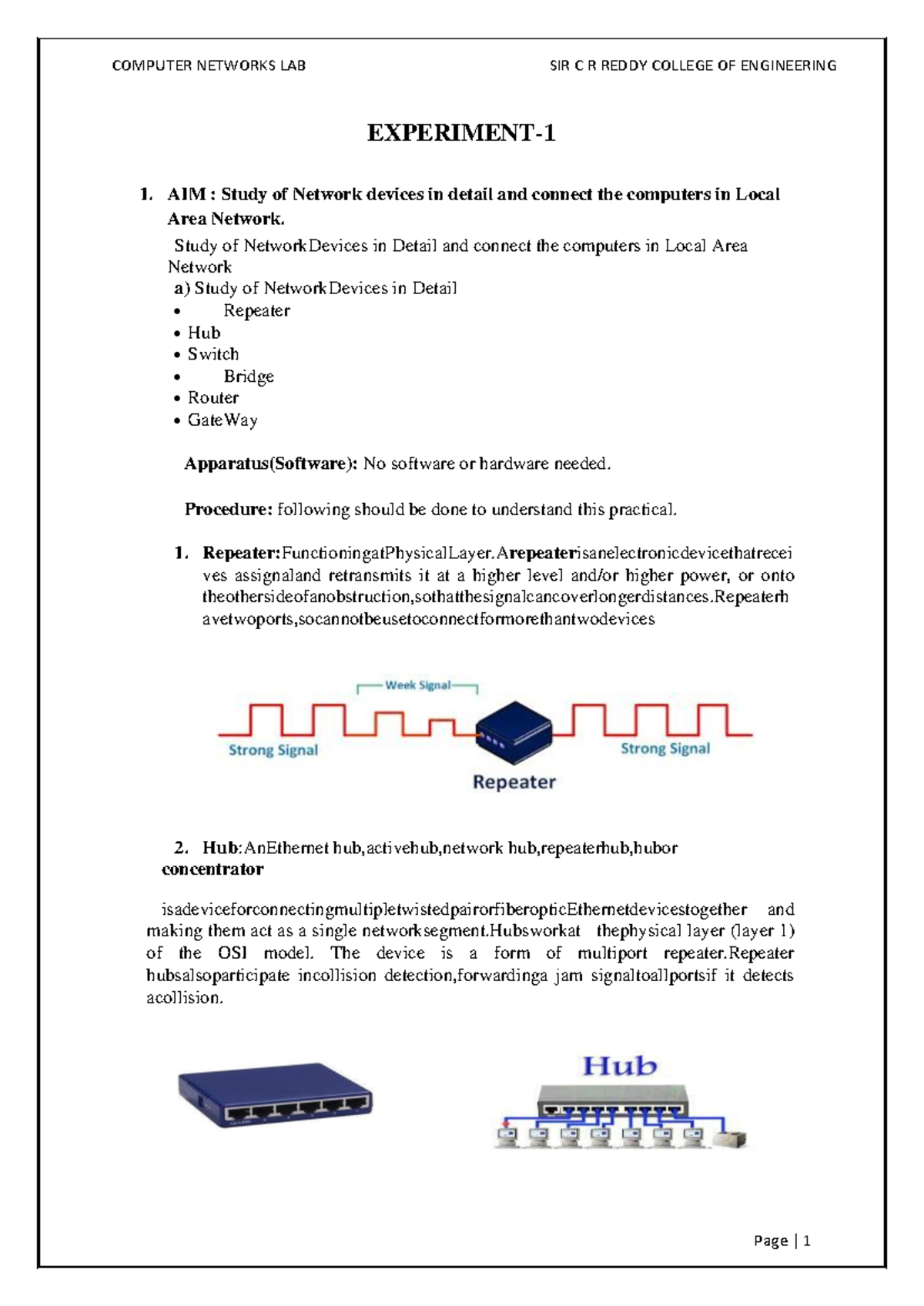 Computer Networks Lab Manual: Comprehensive Experiments & Programs - Studocu