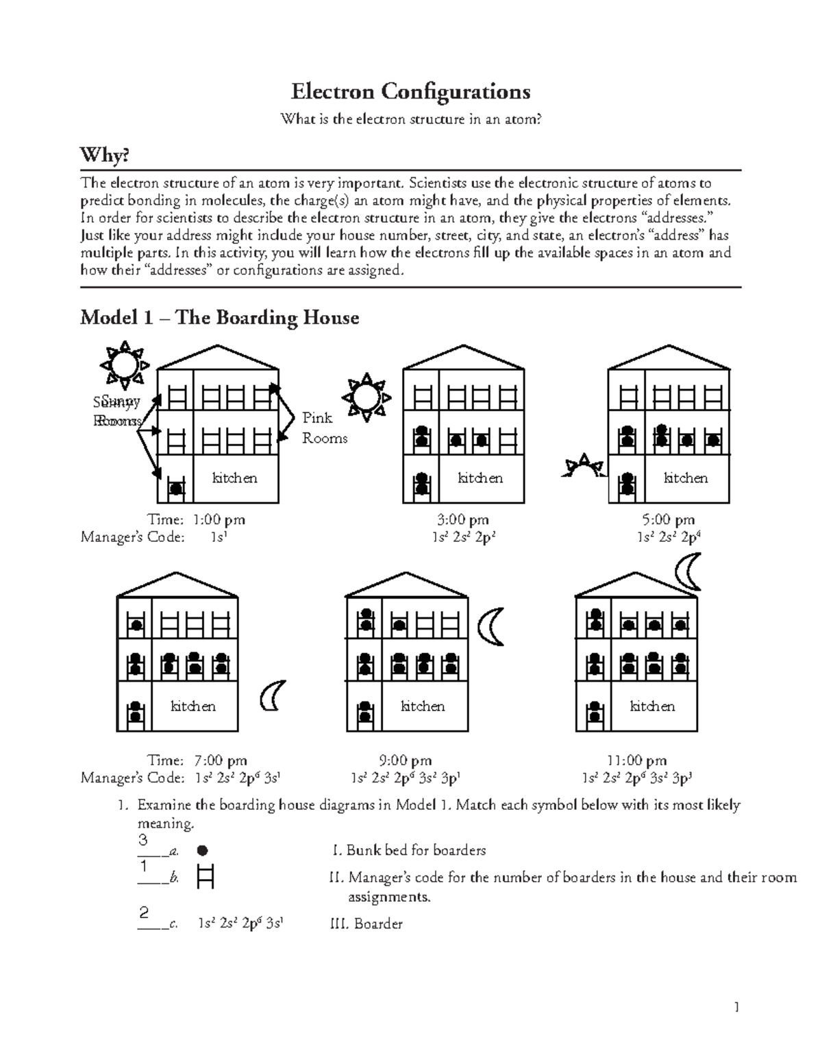 Activity: Electron Configuration for S-Block Elements - Studocu
