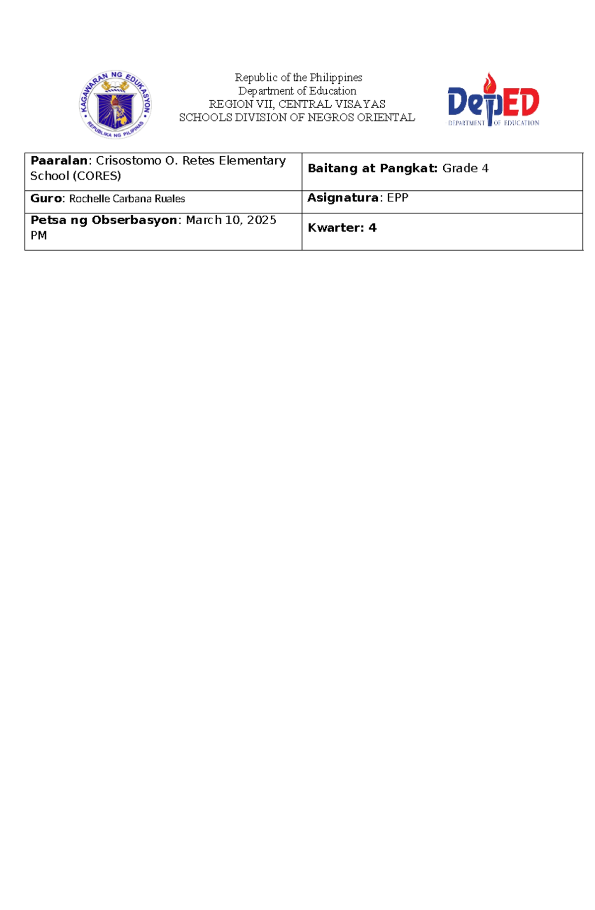 EPP 4-DLP- Natutukoy ang dalawang sistemang pagsusukat - Republic of ...
