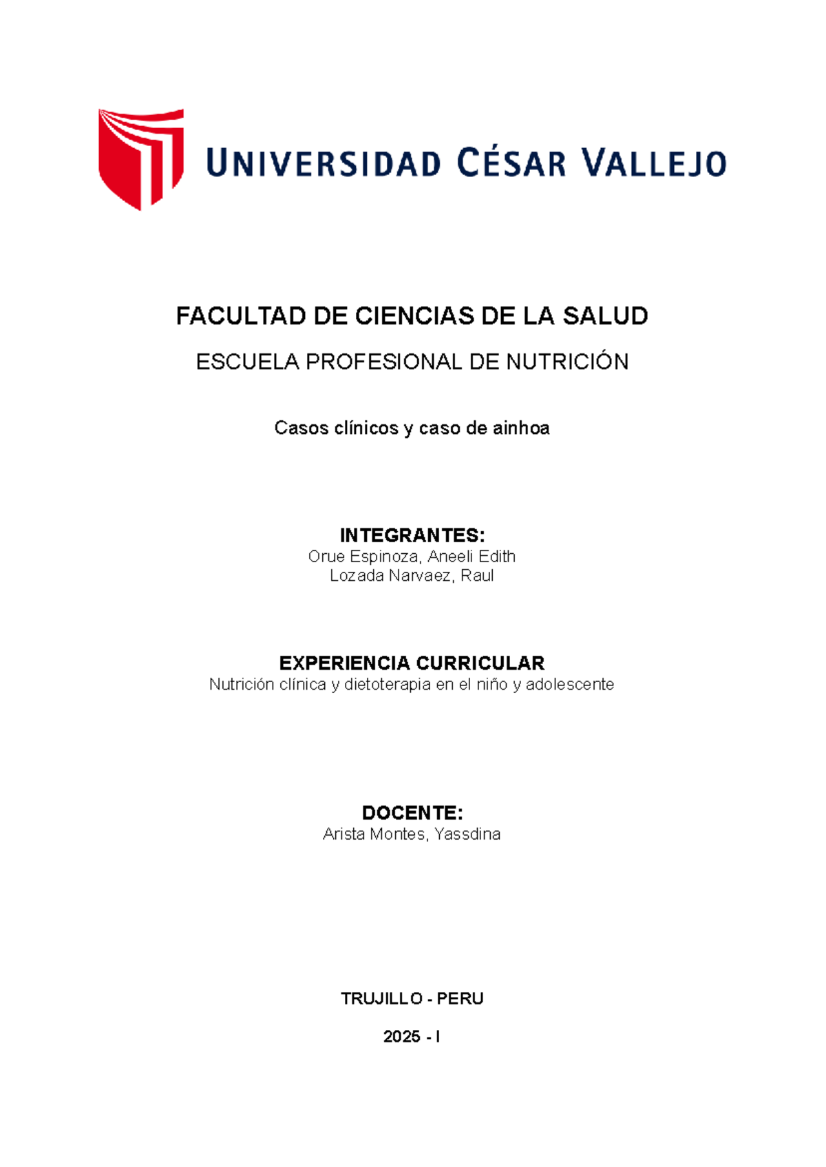 Estudio de Casos Clínicos de Nutrición Infantil - STAMP-PEDIATRIA - Studocu