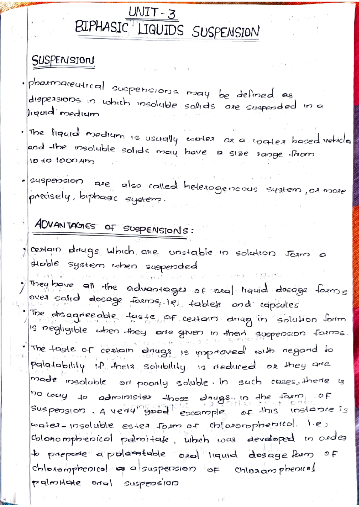 Suspension Overview - Pharmaceutics Sem 1 Study Notes - Studocu
