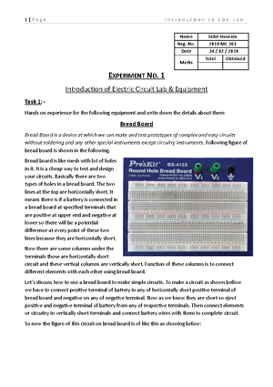Physics lab 1 Band gap of Germanium - 1 | P a g e P h y s i c s L a b ...