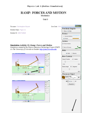 Lab 4 - Lab assignment. - CIRCULAR MOTION Mechanics Unit 4 TA name: Christopher Bryant Due Date ...