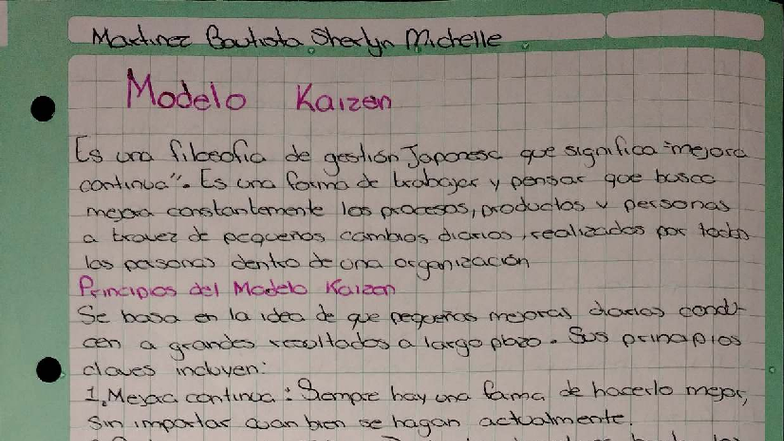 Modelo Kaizen: Filosofía de Gestión y Mejora Continua - Studocu