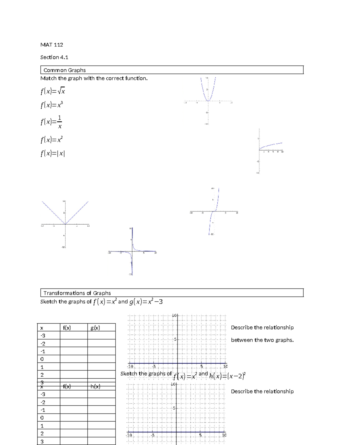 MAT 112 Final Exam Study Guide: Functions, Graphs, & Inverses - Studocu