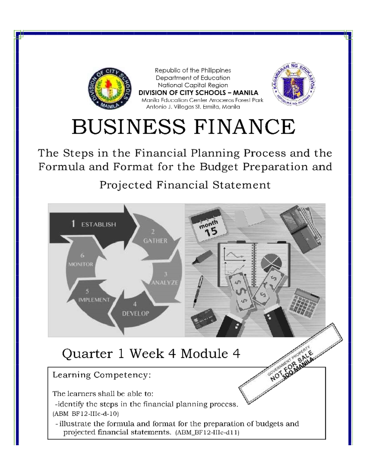 Business Finance Module 4: Activities, Financial Planning & Projections ...