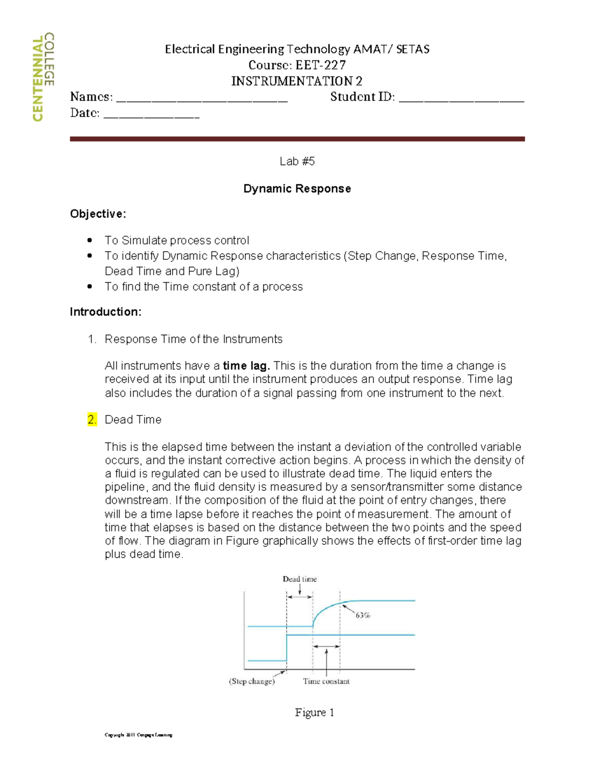 EET227W25 Lab 5: Dynamic Response Analysis in Instrumentation - Studocu