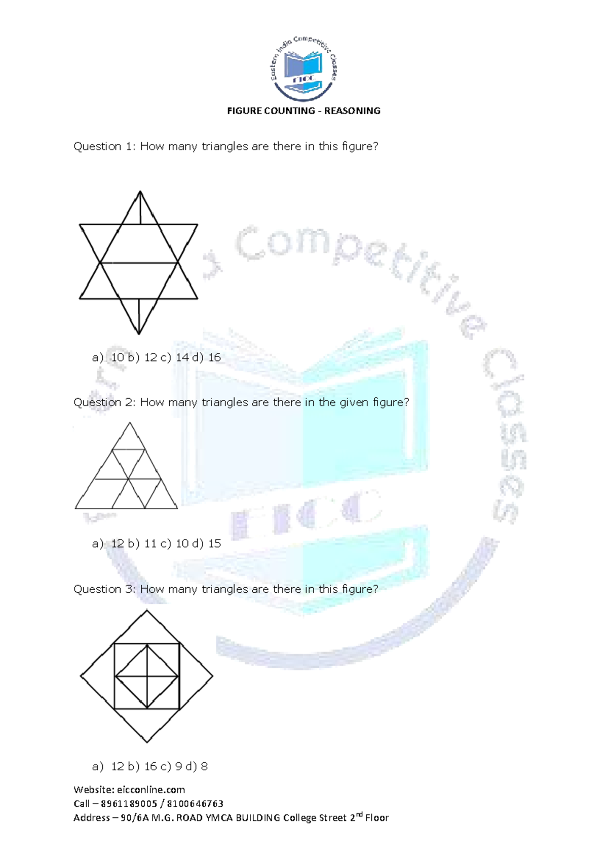 Figure Counting Reasoning Questions & Answers - Basic Math - Studocu