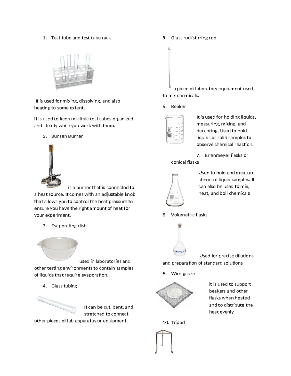 Test tube and test tube rack - 1. Test tube and test tube rack It is ...