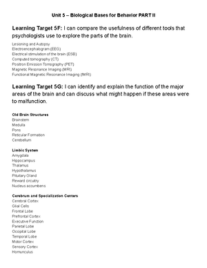 Unit 1 - Scientific Foundations of Psychology Study Guide - 🎀 Unit 1 ...