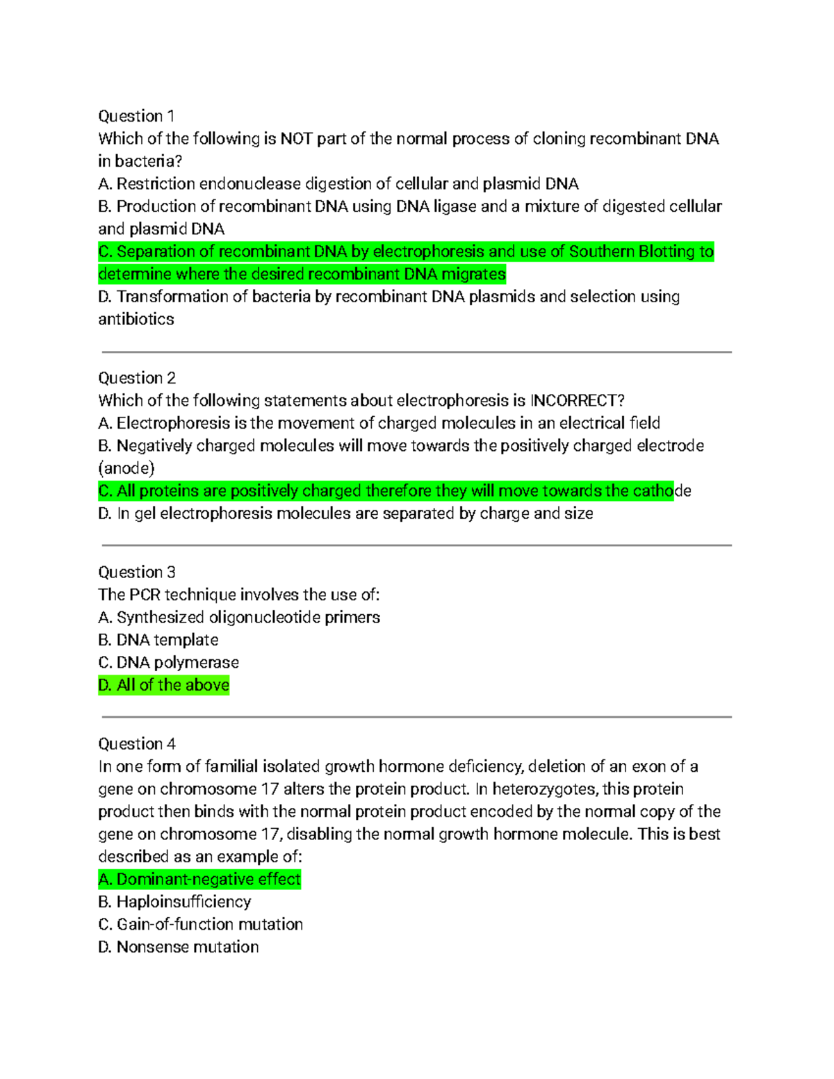 Genetics - Class Notes and Exam Questions (GEN101) - Studocu
