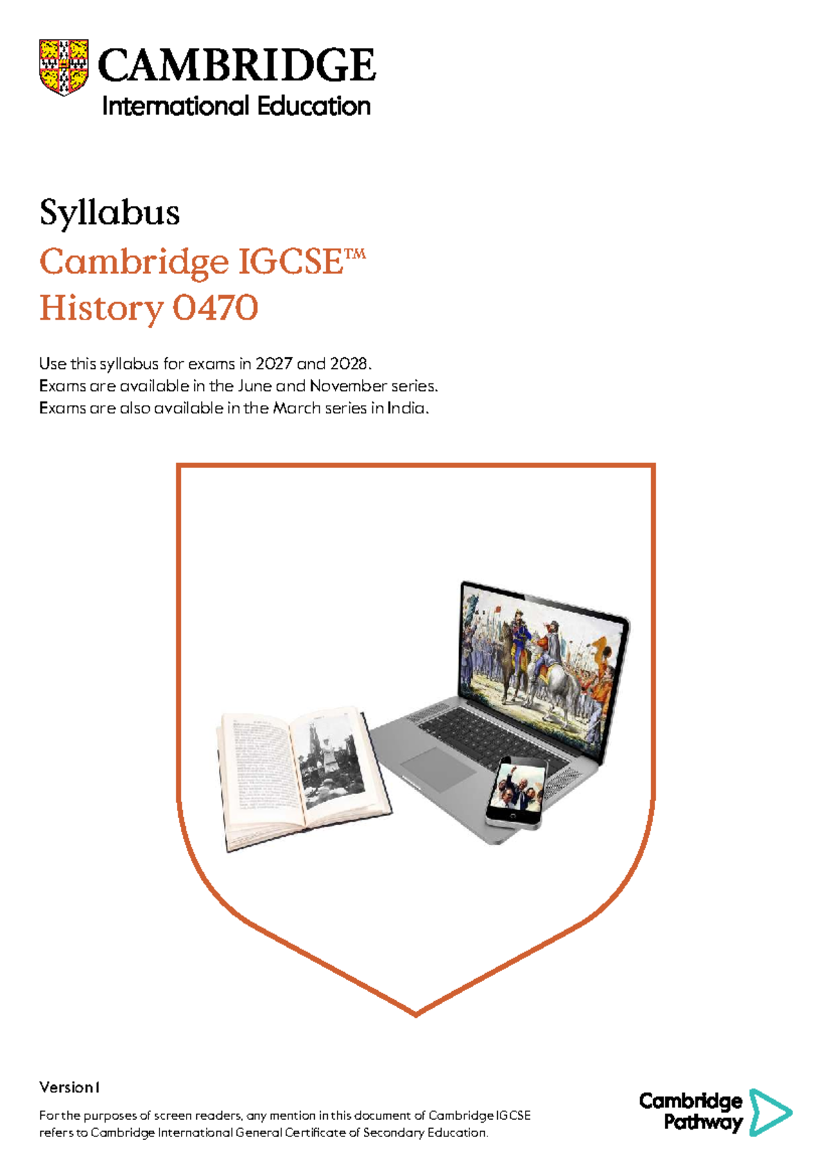 Cambridge IGCSE History 0470 Syllabus Overview for 2027-2028 - Studocu