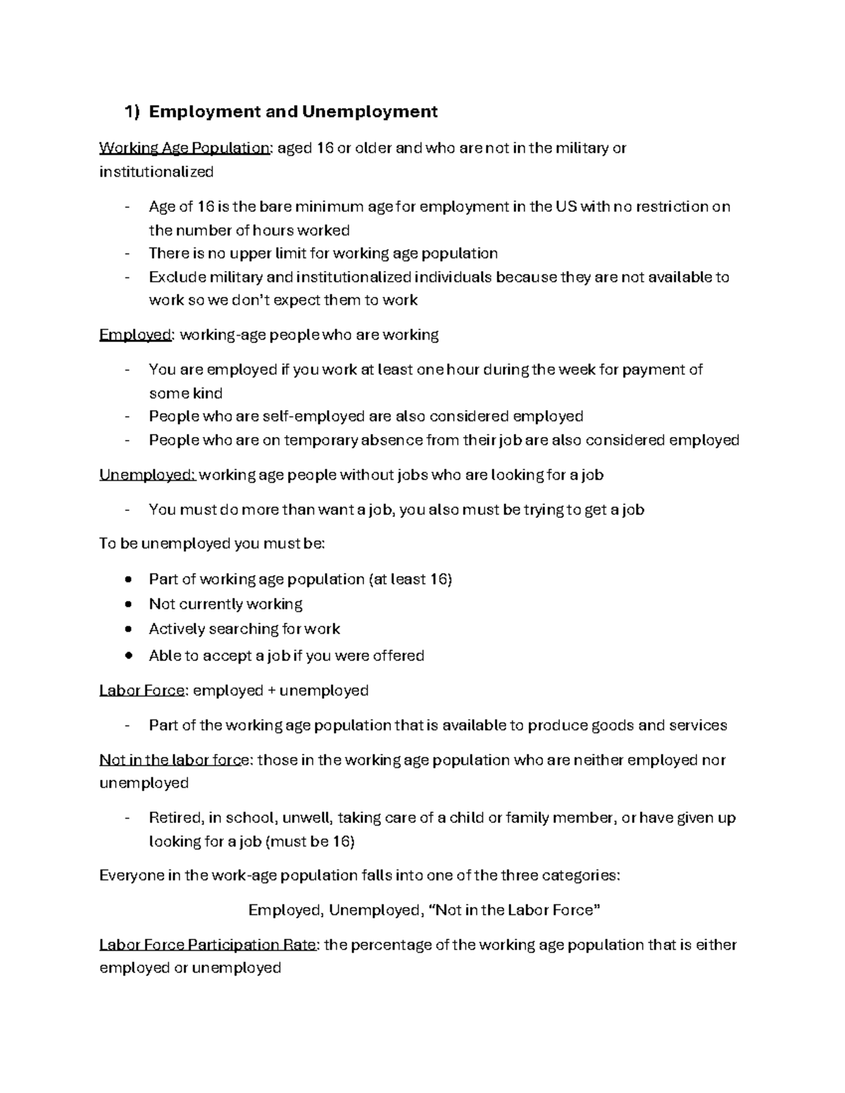 Labor Market Dynamics and Employment Overview - Studocu