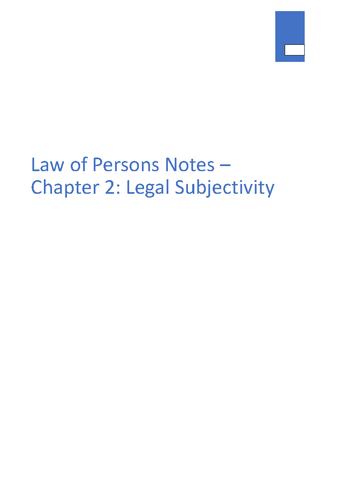 Law of Persons 101: Key Concepts on Legal Subjectivity and Nasciturus ...