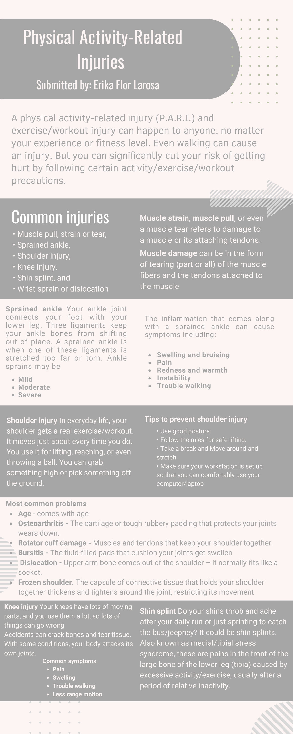 PE Infographics - hdgdh - Physical Activity-Related Injuries A physical ...