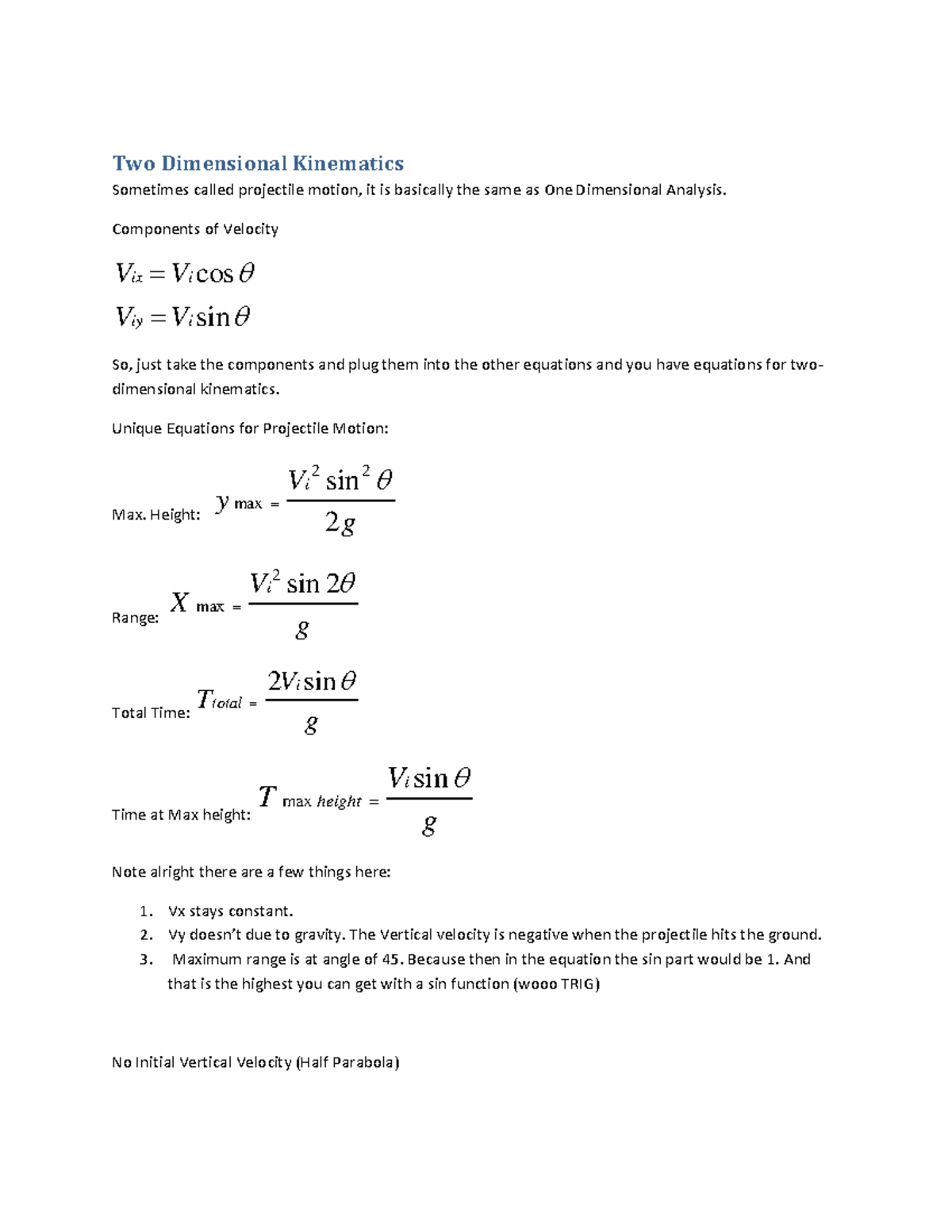 Work and Energy - Key Formulas for Physics 101 Exam Prep - Studocu
