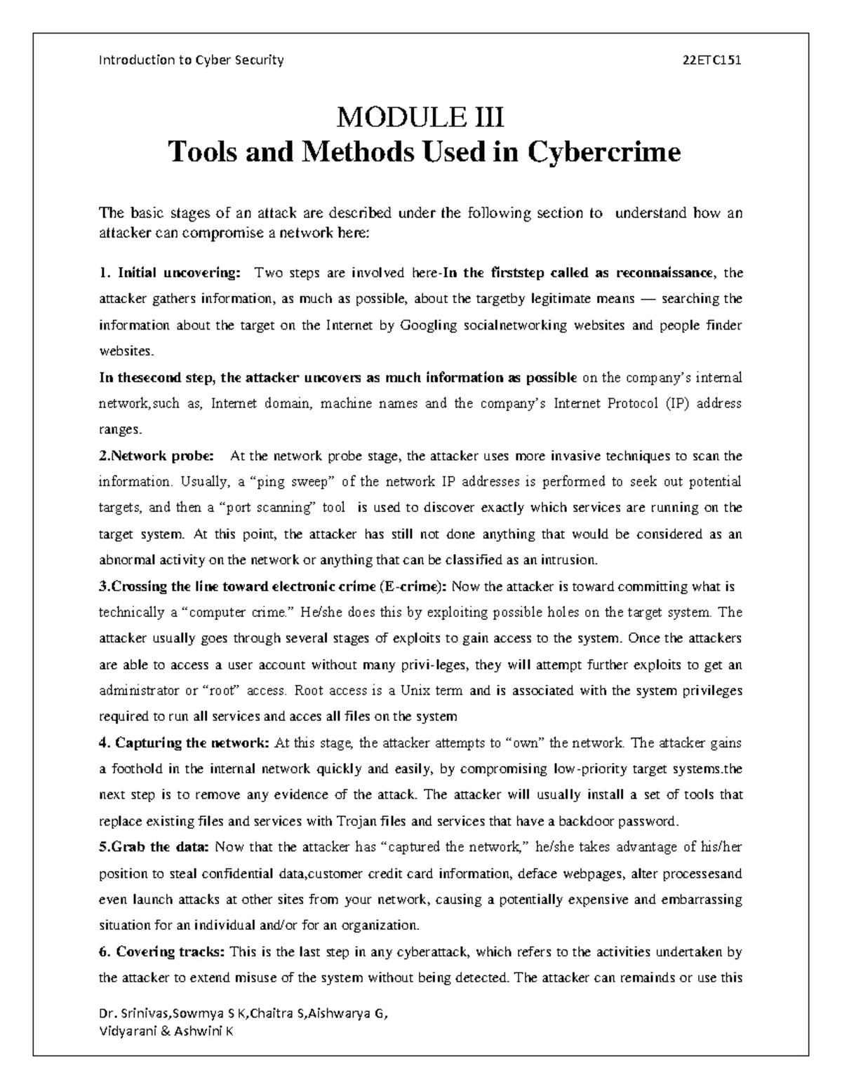 Internship Report sample 1 - Cyber security INTERNSHIP REPORT A report submitted in partial ...