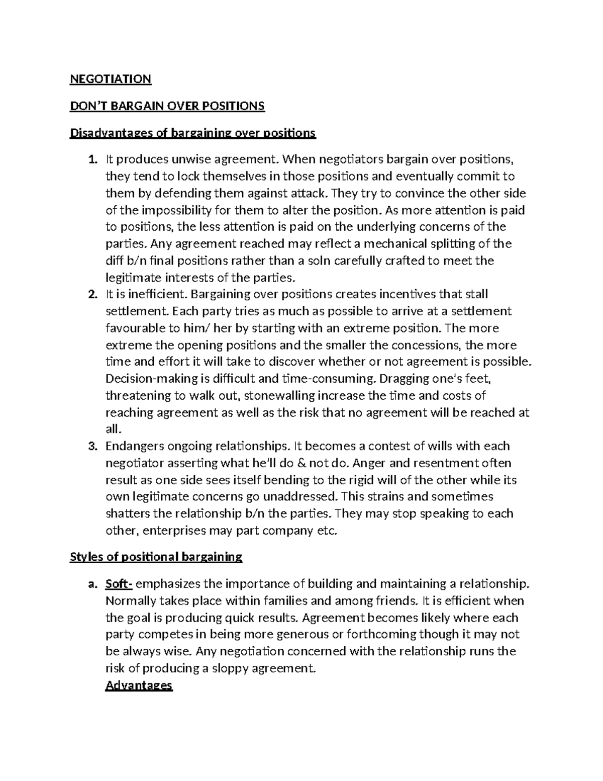 ADR 101: Negotiation Strategies and Disadvantages of Positional ...