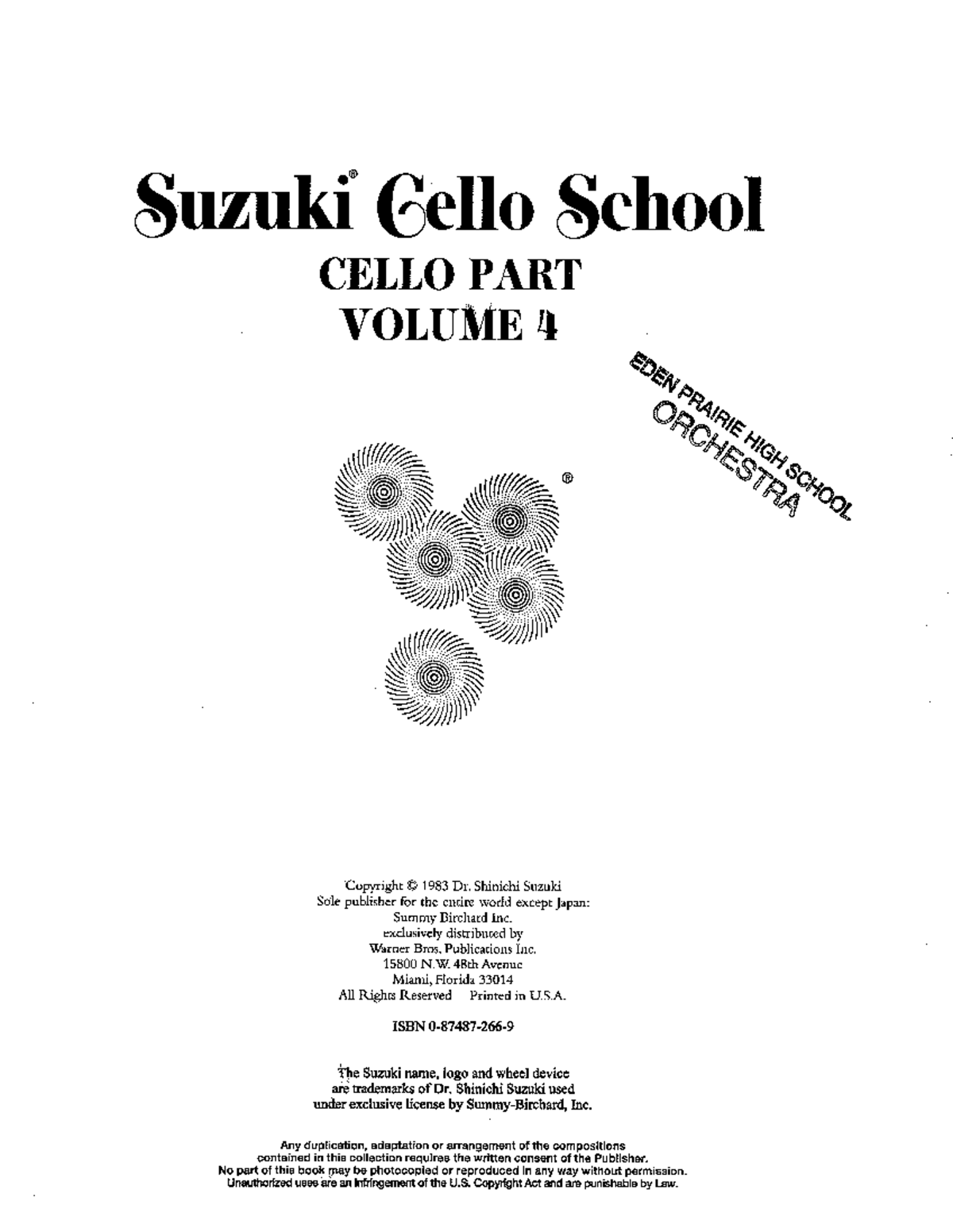 Suzuki Cello Book 4 - Solo Music Practice for Cellists - Studocu