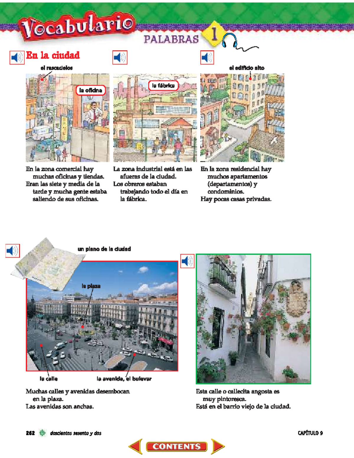 Ciudad (Vocabulary Review 1) - Vocabulario PALABRAS 1 En la ciudad el ...