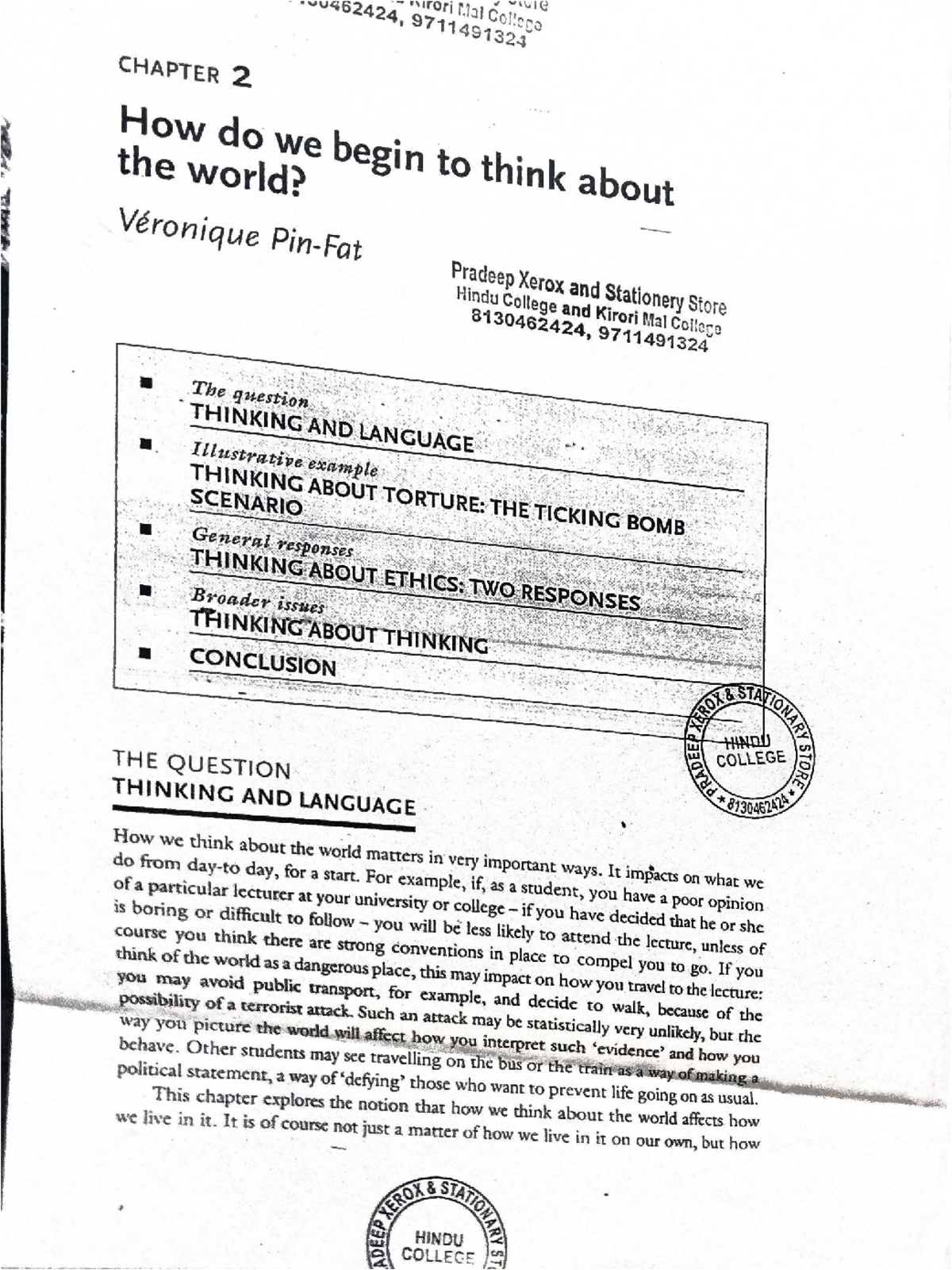 How Do We Begin to Think About the World? - Chapter 28 Analysis - Studocu