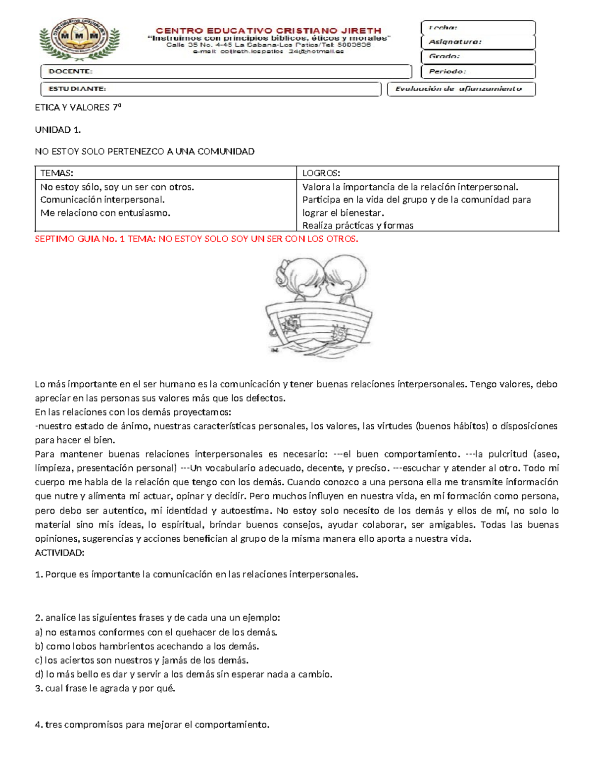 7b5f1d - eeeeeeeeeeeee - ETICA Y VALORES 7º UNIDAD 1. NO ESTOY SOLO ...