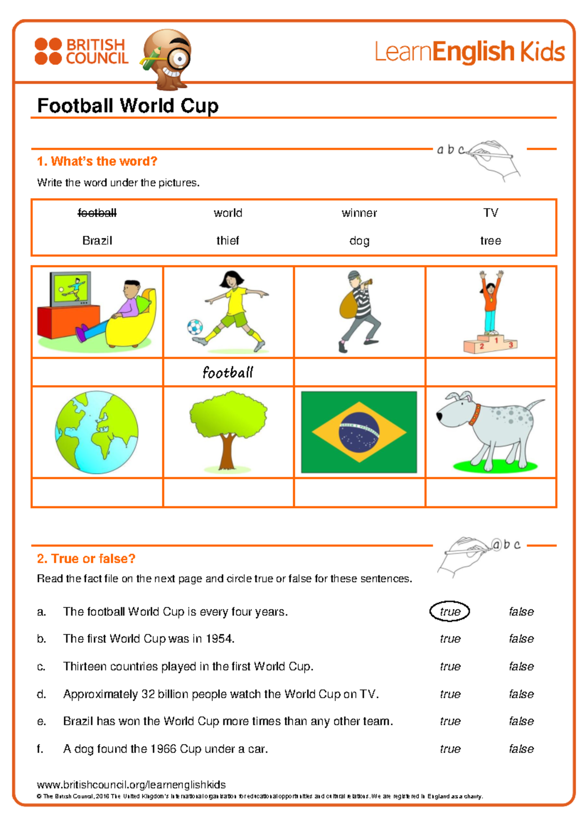 Reading practice football world cup worksheet - britishcouncil ...