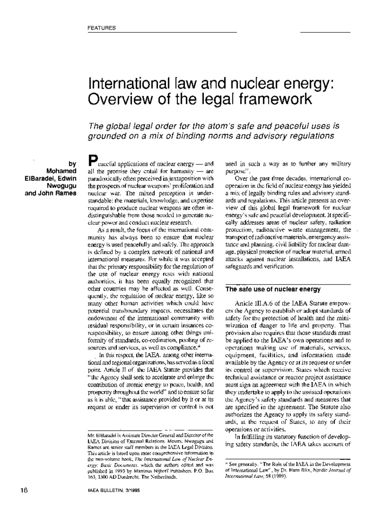International Law & Nuclear Energy: A Comprehensive Overview - Studocu