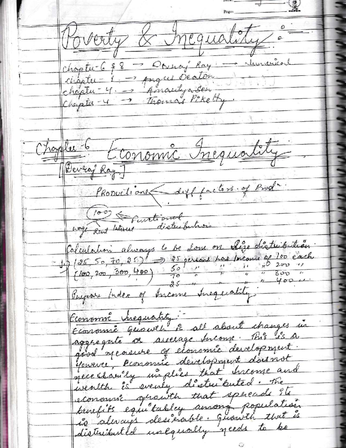 Poverty & Inequality - Study Notes for Course Code: 101 - Studocu