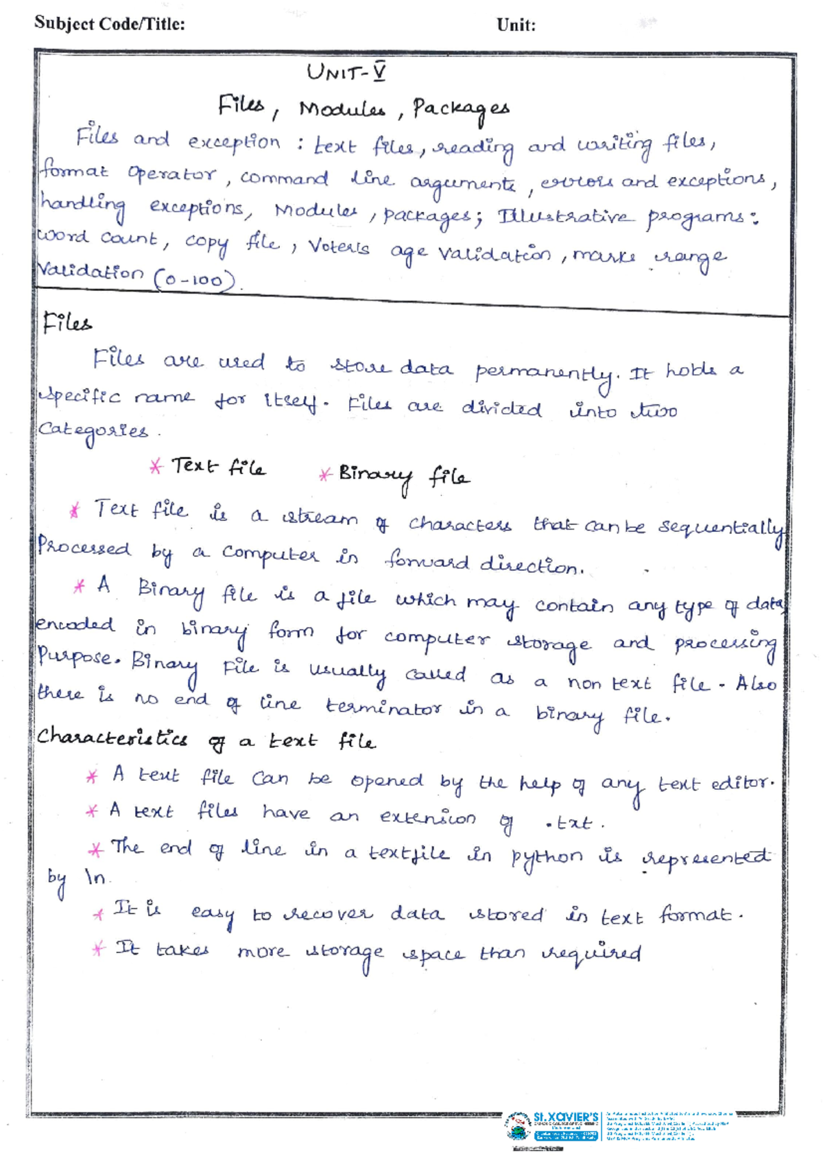 UNIT 5 - Problem Solving and Python Programming CS22102 - Studocu