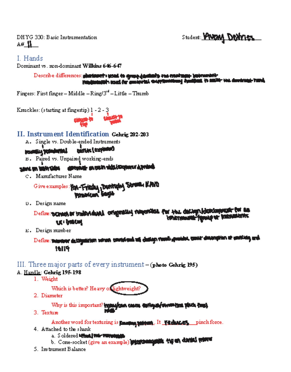 DHYG 330: Basic Instrumentation Overview & Techniques - Studocu